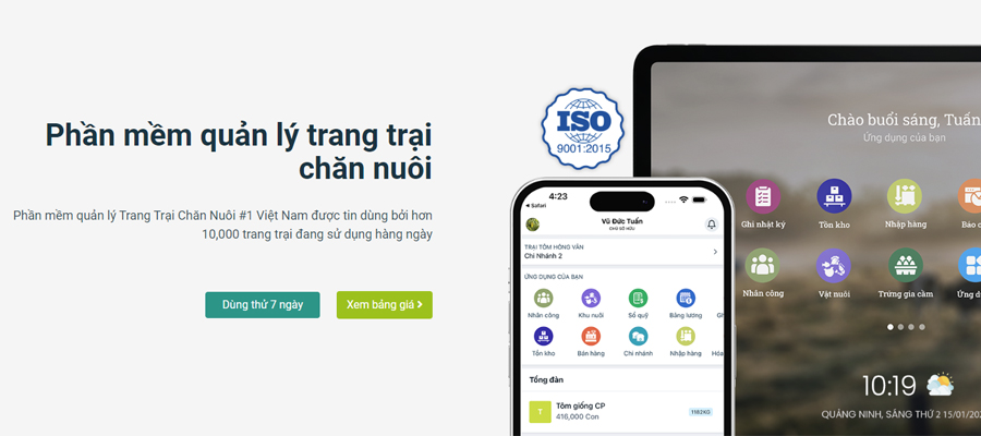 Phần mềm giúp quản lý chăn nuôi nhàn tênh - HIPOTECH
